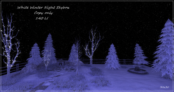 Second Life Marketplace - White Winter Night Skybox copy